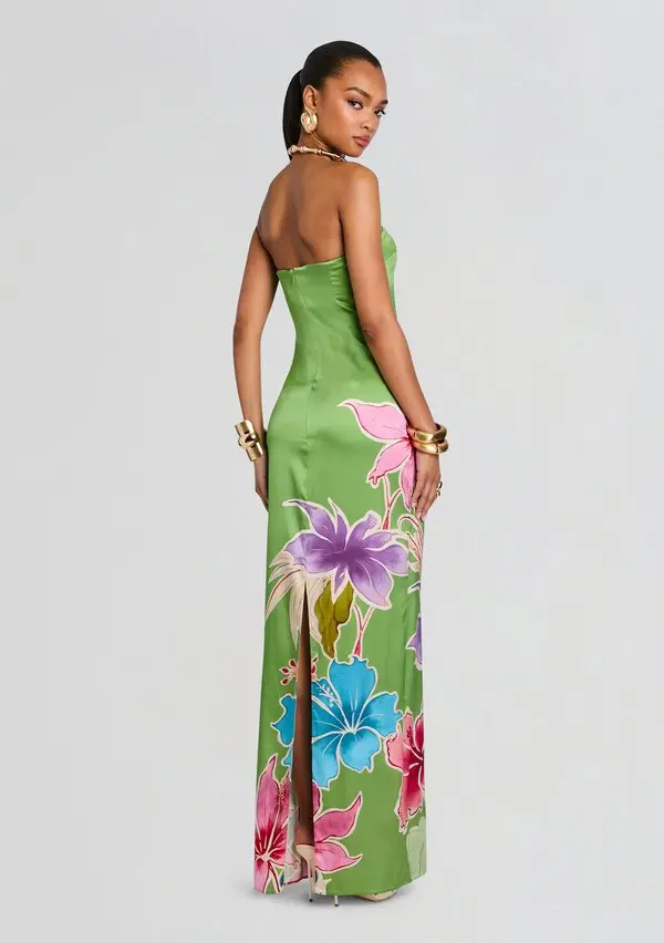 Retrofete Vivi Silk Strapless Gown