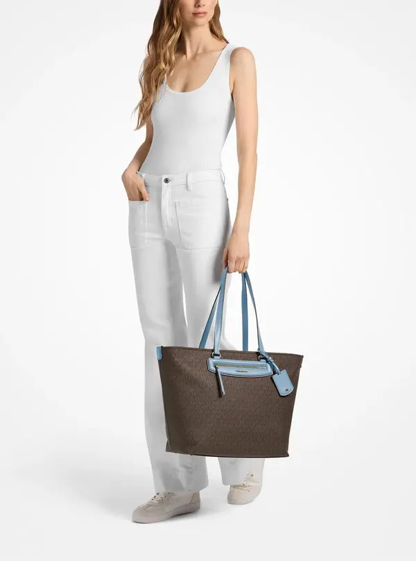 Michael Kors Jet Set Travel Extra-large Signature Logo Tote Bag