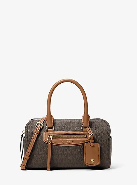 Michael Kors Jet Set Travel Extra-small Signature Logo Duffel Crossbody Bag - Brown
