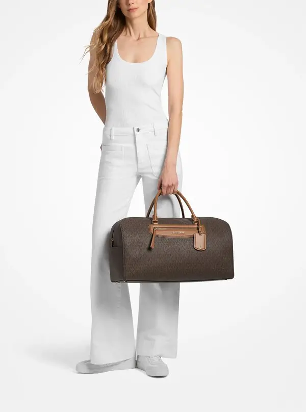 Michael Kors Jet Set Travel Extra-large Signature Logo Weekender Bag - Brown
