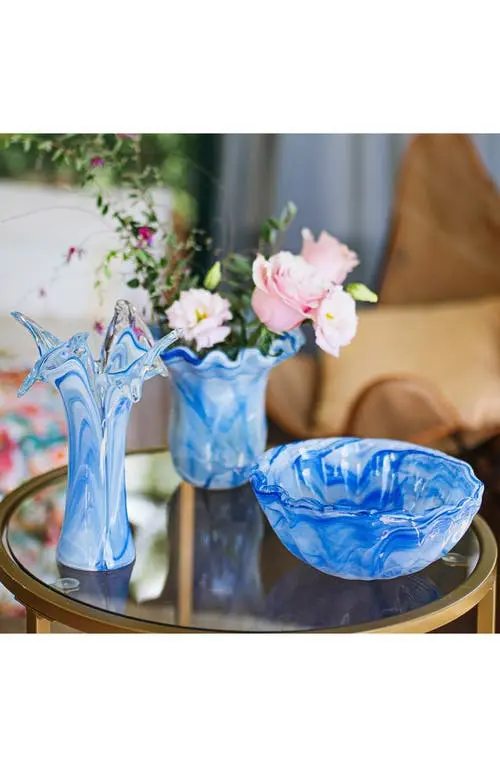 VIETRI Onda Cobalt Glass Small Bowl - Blue