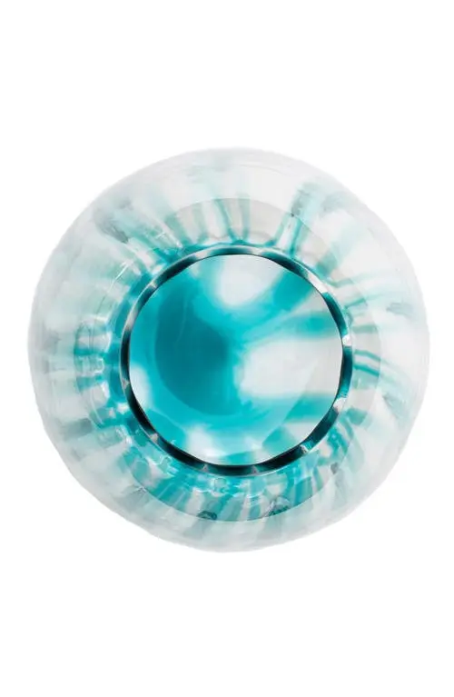 VIETRI Bolla Glass Pleated Vase