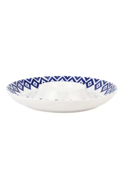 VIETRI Santorini Chips & Dip Serving Dish