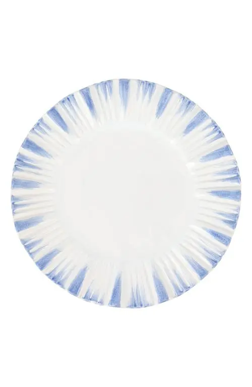 VIETRI Bari And White American Dinner Plate - Blue