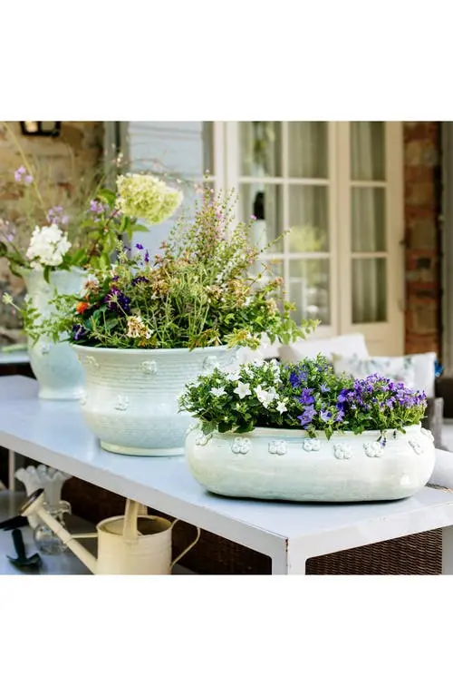 VIETRI Giardino Di Fiori Celadon Tall Vase