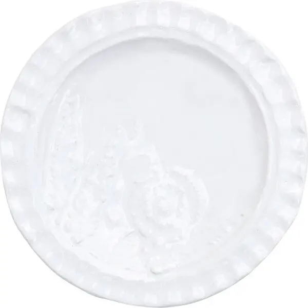 VIETRI Pietra Fiori Canape Plate - White