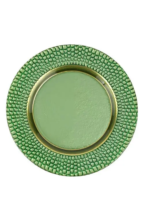 VIETRI Pelli Glass Salad Plate - Green