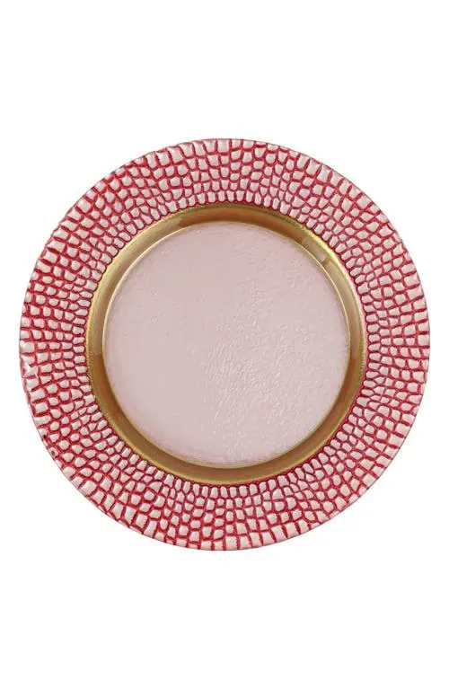 VIETRI Pelli Glass Salad Plate - Pink
