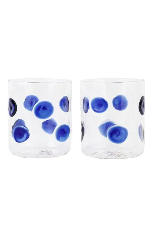 VIETRI Drop Double Old Fashioned Glass - Blue