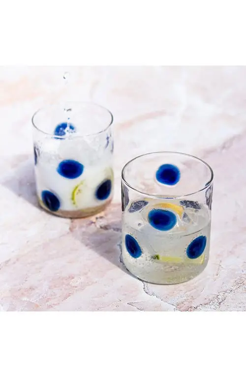 VIETRI Drop Double Old Fashioned Glass