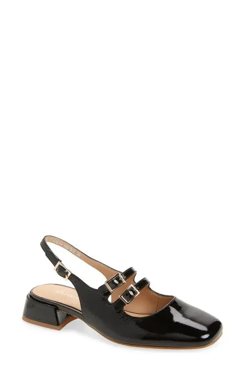 Regarde Le Ciel Lola 07 Slingback Mary Jane Pump - Naplak Black