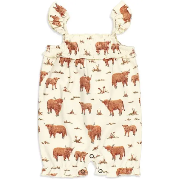 L'OVEDBABY Organic Cotton Bubble Romper - Highland Cow