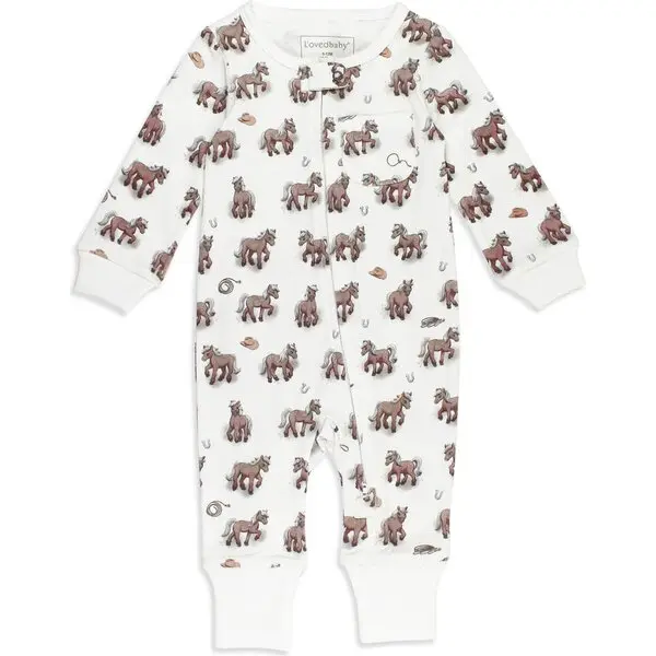 L'OVEDBABY Print Organic Cotton Zip Romper - Little Lasso