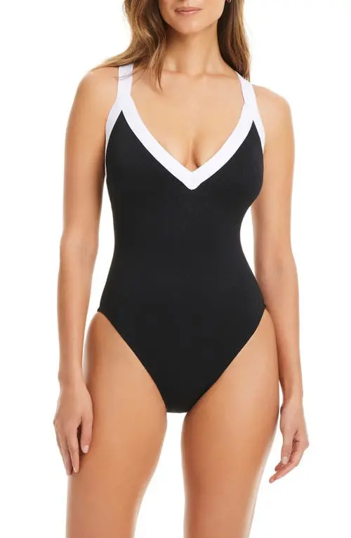 BLEU BY ROD BEATTIE I'm With The Band One-piece Swimsuit - Black