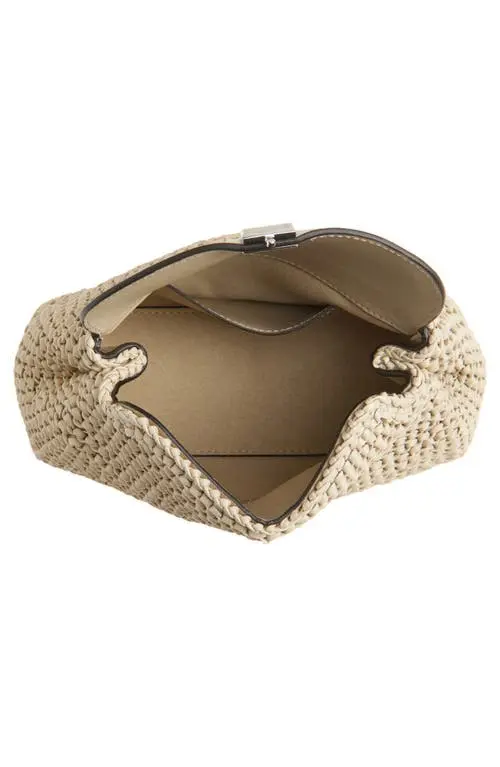 TOTEME Mini T-lock Knit Leather Clutch - Fawn