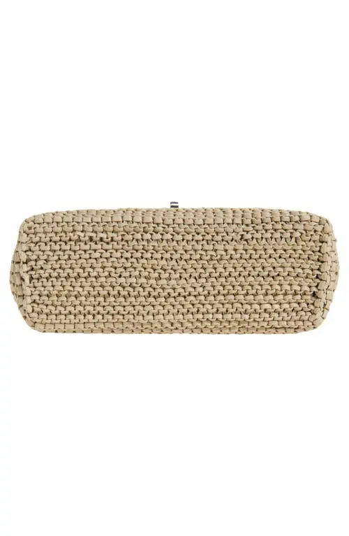 TOTEME Mini T-lock Knit Leather Clutch - Fawn