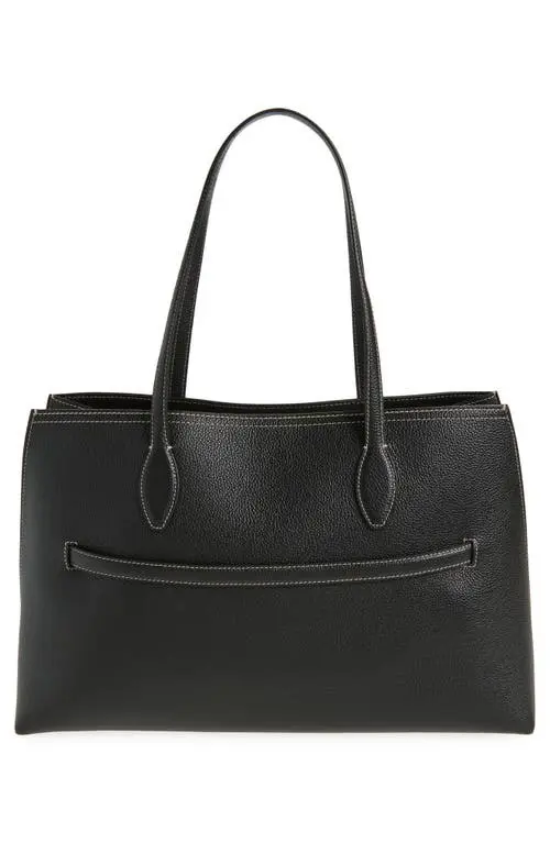 TOTEME Lounge Belted Leather Tote - Black
