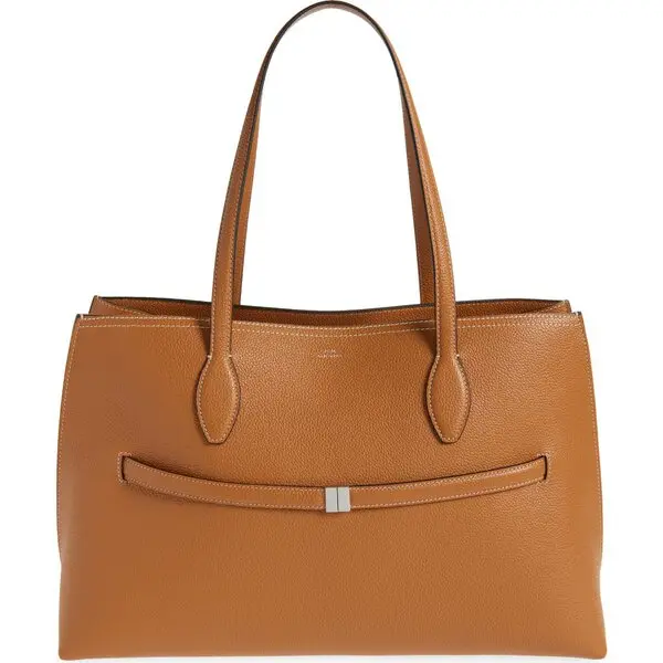TOTEME Lounge Belted Leather Tote - Tan