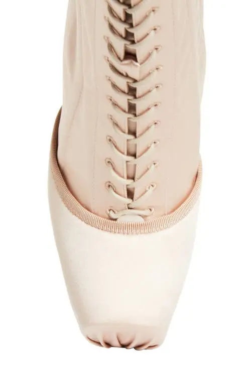 CHRISTIAN LOUBOUTIN Cassia Pavlova Lace-up Bootie - Blush