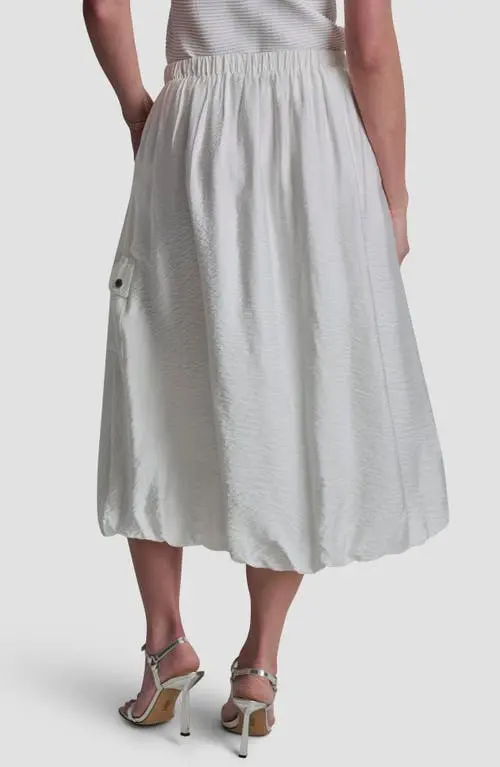 Dkny Bubble Cargo Pull On Midi Skirt - Ivory