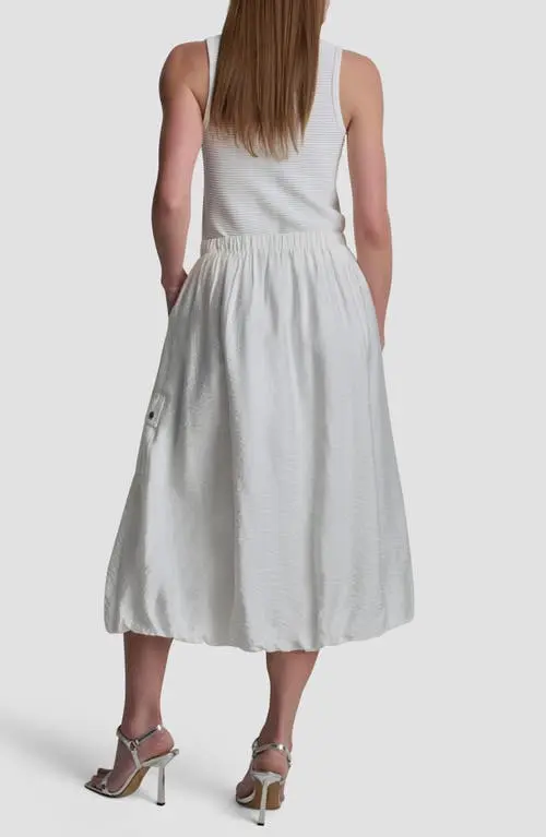 Dkny Bubble Cargo Pull On Midi Skirt - Ivory