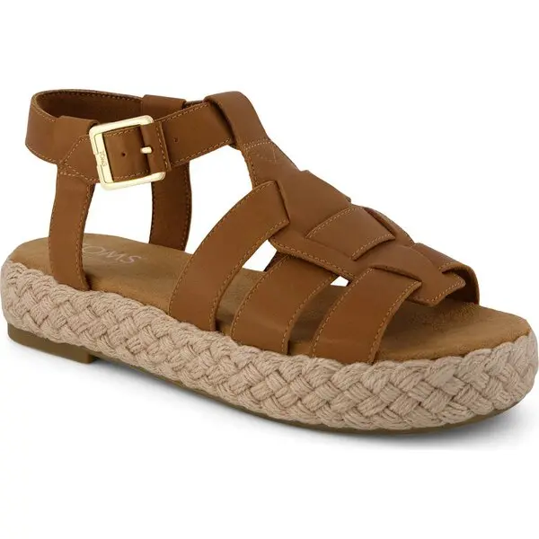 Toms Jac Platform Fisherman Sandal - Medium Brown