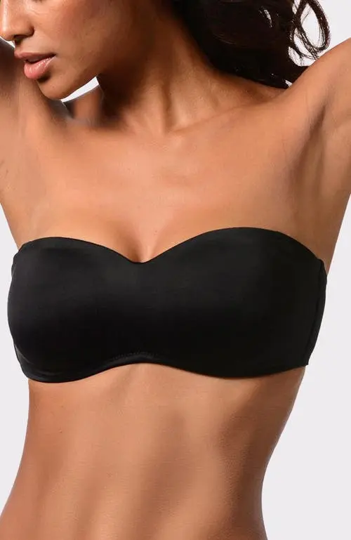 LASCANA Multiway Clear Strap Strapless T-shirt Bra - Black