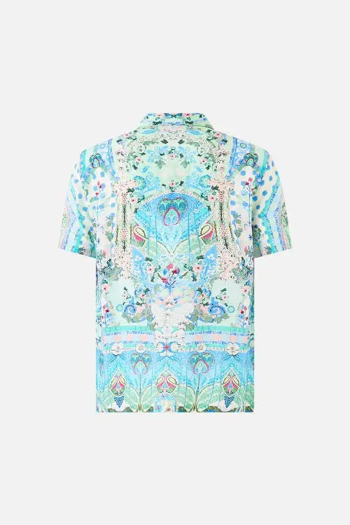 Camilla Short Sleeve Camp Collared Shirt