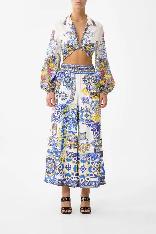 Camilla Cropped Wide Leg Panel Pant - España Nirvana