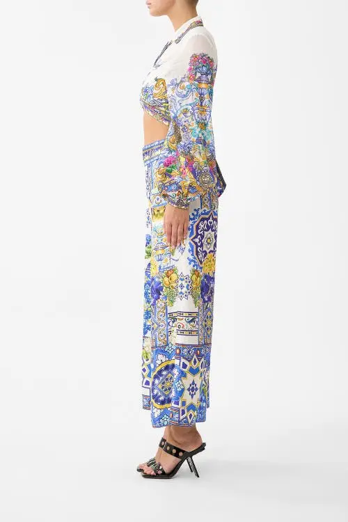 Camilla Cropped Wide Leg Panel Pant