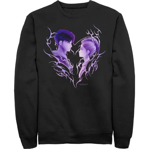 KPOP DEMON HUNTERS Jinu And Rumi Love Sweatshirt - Black
