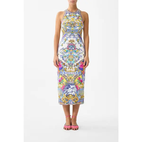 Camilla Printed Jersey Tank Dress - España Nirvana