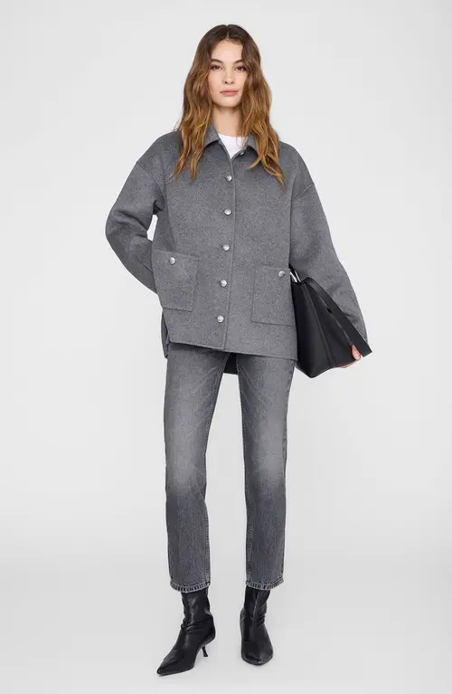 ANINE BING Cashmere Luca Jacket - Heather Grey