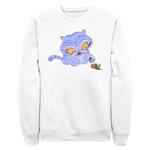 KPOP DEMON HUNTERS Mischievous Derpy Long Sleeve Crewneck Sweatshirt - White
