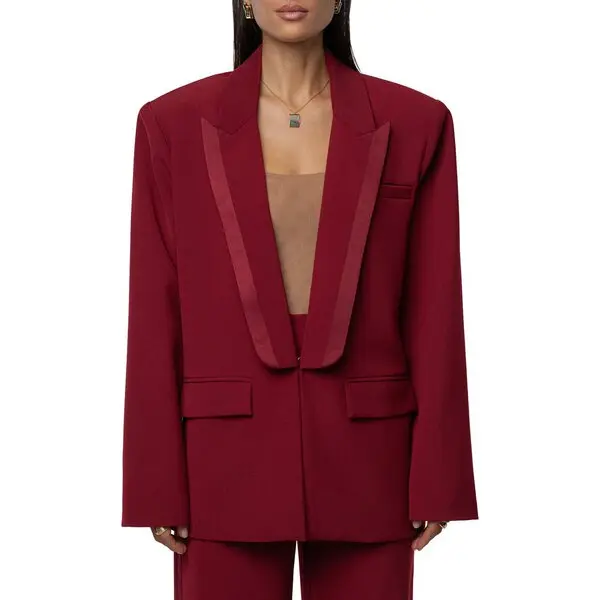 JLUXLABEL Suite Life Woven Blazer