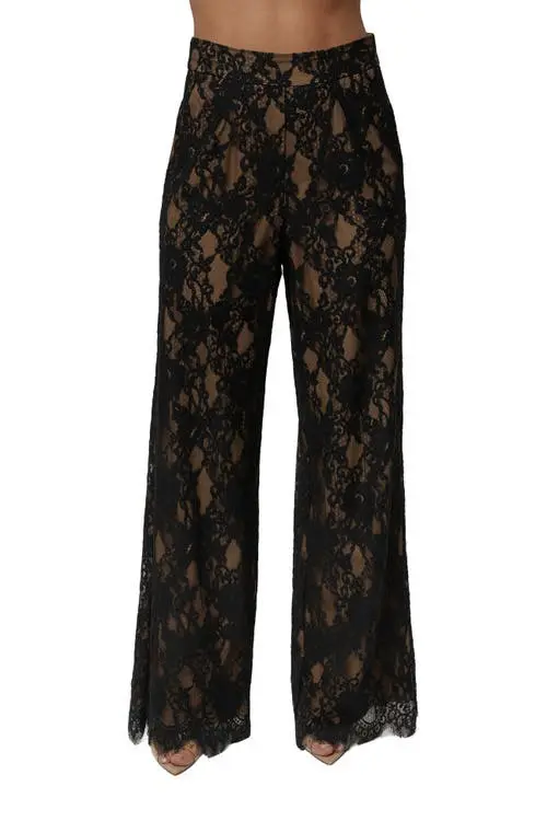 JLUXLABEL Forever Crush Lace Pant - Black