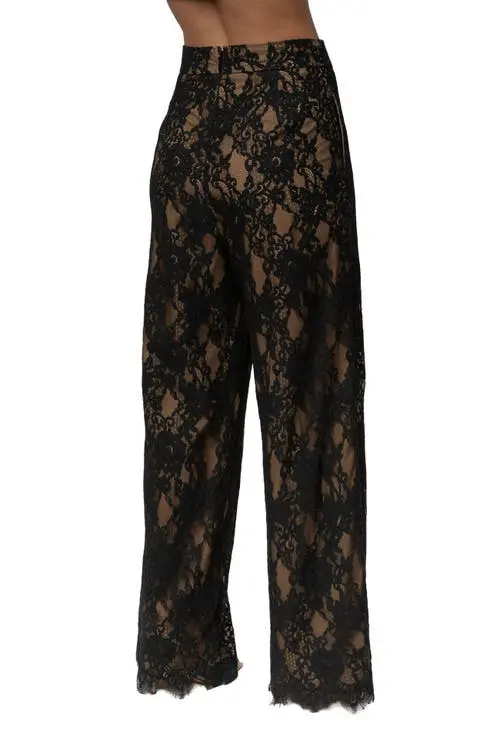 JLUXLABEL Forever Crush Lace Pant - Black