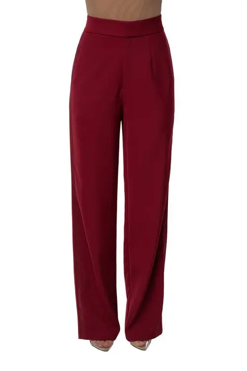 JLUXLABEL Suite Life Woven Pant - Burgundy