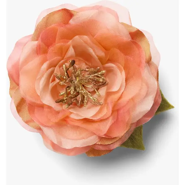 HELENA SIMON Floral Brooch - Peach