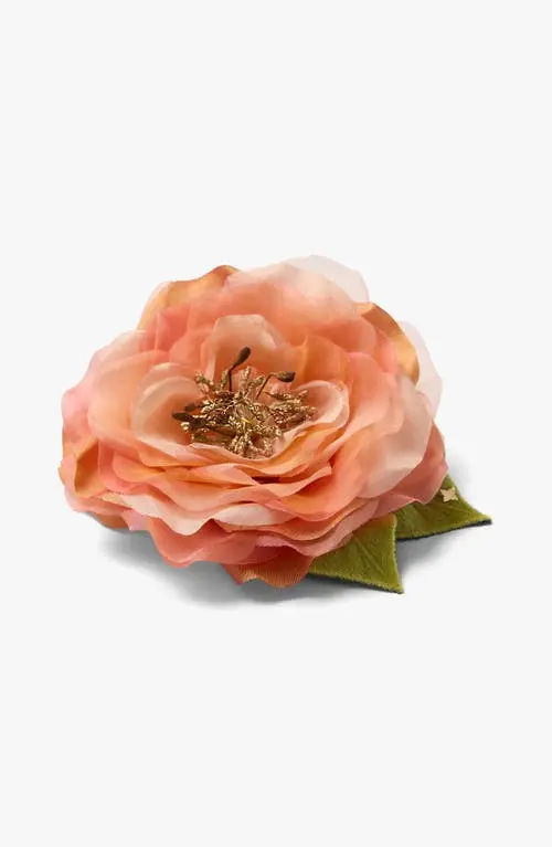 HELENA SIMON Floral Brooch - Peach