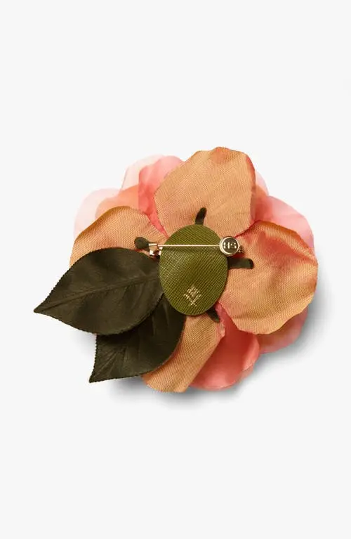 HELENA SIMON Floral Brooch - Peach