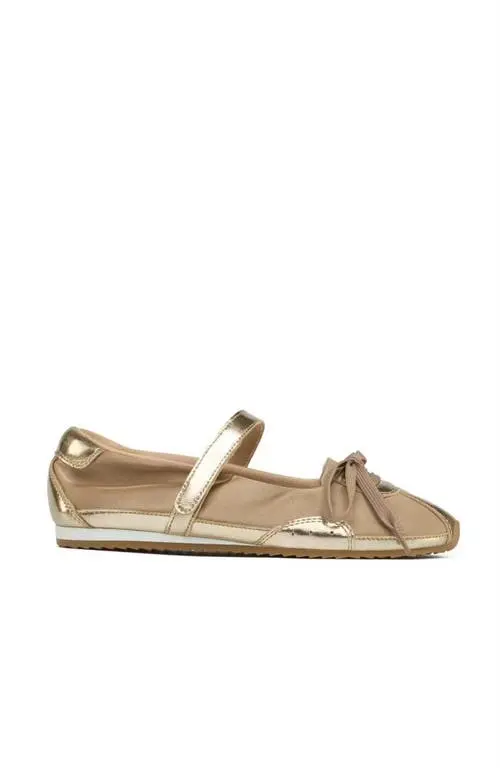 J/SLIDES NYC Pavia Mary Jane Sneaker - Gold