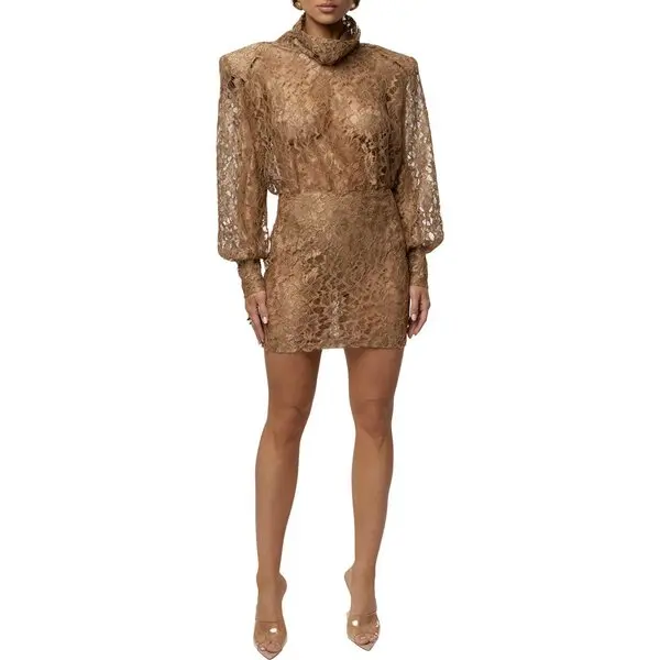 JLUXLABEL Lace Bodysuit And Mini Skirt Set