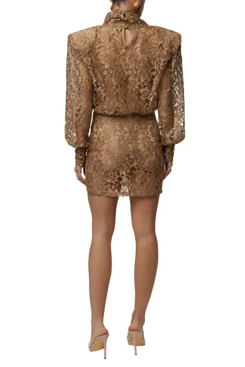 JLUXLABEL Lace Bodysuit And Mini Skirt Set