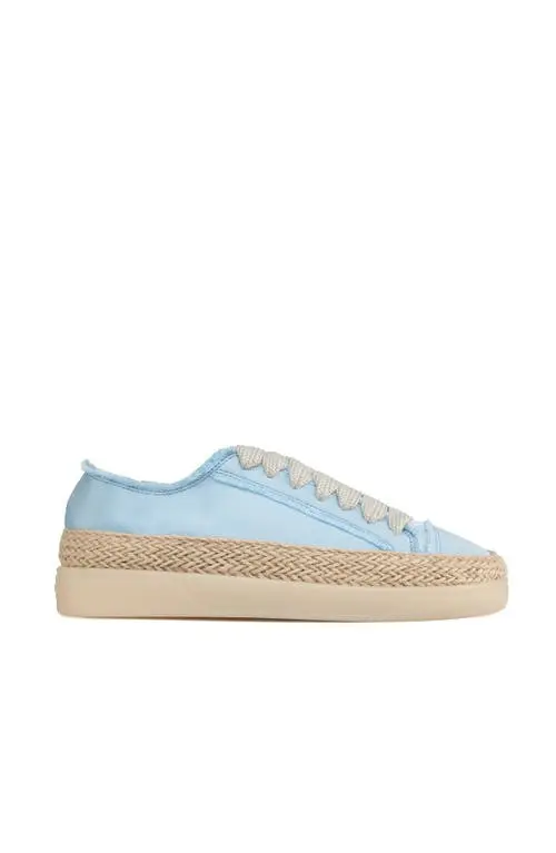 J/SLIDES NYC Hilda Satin Sneaker - Aqua