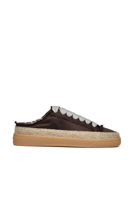 J/SLIDES NYC Henlen Satin Mule Sneaker - Brown