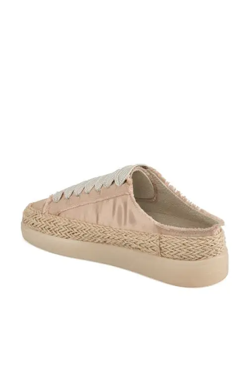J/SLIDES NYC Henlen Satin Mule Sneaker - Champagne