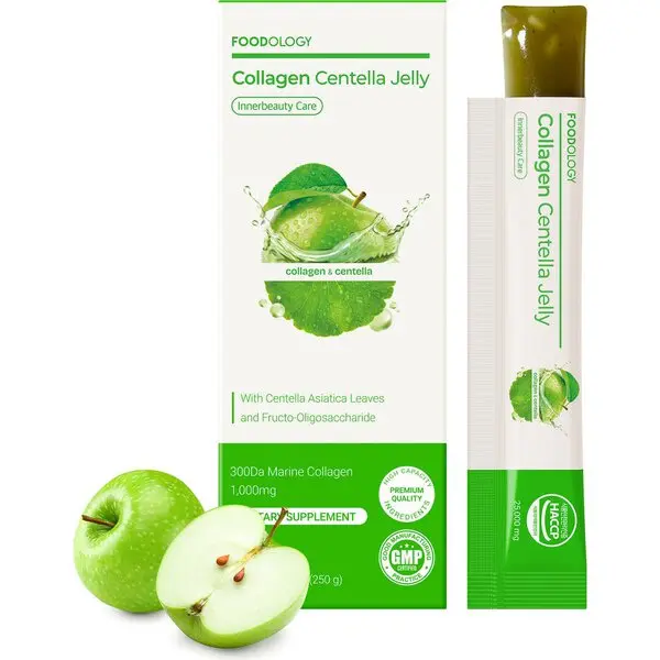 FOODOLOGY Coleology Collagen Centella Jelly 10 Sticks - Green