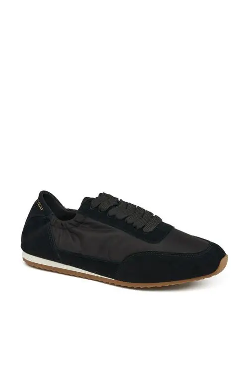 J/SLIDES NYC Prisha Suede And Nylon Lace-up Sneakers - Black