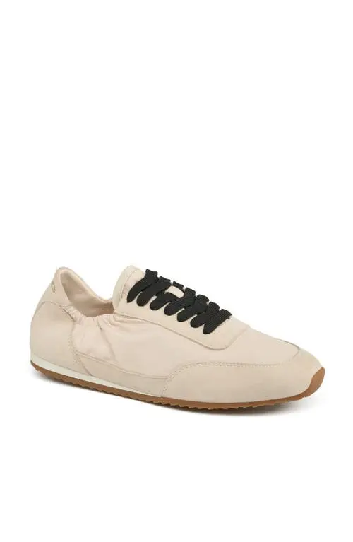 J/SLIDES NYC Prisha Suede And Nylon Lace-up Sneakers - White